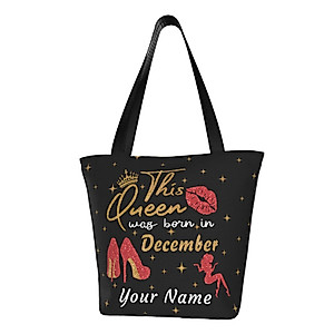 Hepmant Custom Large Tote Bag, Design Your Own Personalized Shoulder Bag For Work Business Or Leisure Travel Beach Shopping School