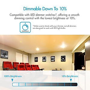 Tenergy Dimmable LED Flood Light Bulbs, 60 Watt Equivalent (8W), Warm White Soft White (2700K), BR30 E26 Medium Standard Base Recessed Light Bulbs for Can Ceiling Light, UL Listed (Pack of 8)