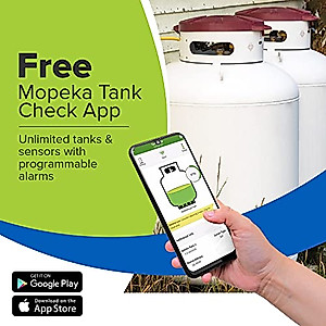 Mopeka Pro Check Sensor - Battery Powered Wireless Propane Tank Magnetic Sensor Level Indicator, Pressure Gauge Electronic for BBQ Grill - Remote Ready Propane, Butane And Fuel Level Gauge With App