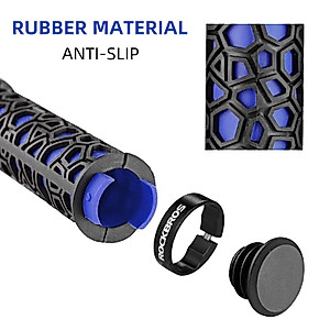 ROCKBROS Bike Handlebar Grips Double Lock-on Bike Grips Non-Slip Bicycle Handlebar Grips for MTB, BMX, Scooters, Folding Bikes 22.2mm