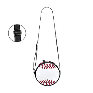 Women Round Crossbody Bag Baseball Sports Ball Small Circle Bag Handbag