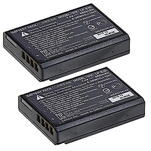 2-Pack Canon LP-E10 Lithium-Ion Battery Pack for Canon Eos Rebel T3, T5, T6, T7 (Bulk Packaging)