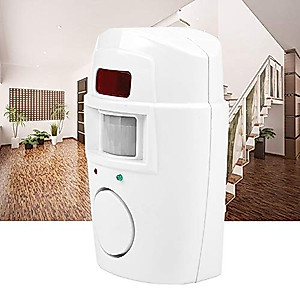 Motion Sensor Alarm, PIR Motion Sensor Detector Security Alarm System for Home Garage, 105dB Infrared Motion Alarm with Remote Control