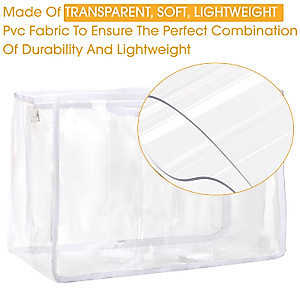 Tiga Clear Insert Divider Organizer for Bogg Bag - Sectional Organization of Items - Accessories for Bogg Bags - with Waterproof Zipper Storage Bag - PVC Material