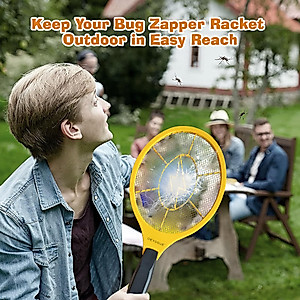 DEVOGUE® Pack of 2 Electric Fly Swatter Bug Zapper Battery Operated Flies Killer Indoor & Outdoor Pest Control Mosquito Zapper and Insect Catcher Racket (Packing May Vary)