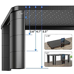 Pholiten Monitor Stand Riser,Laptop Stand Riser for Desk, Adjustable Laptop Stand Riser Holder,Computer Raiser,Desk Computer Stand,Laptop shelf,Monitor Risers