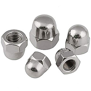 EPMANN Hex Acorn Nut UNC 8#, 10#, 1/4", 5/16", 3/8" 304 Stainless Steel Hexagon Decorative Semicircle Cap Cover Nuts Dome Nuts (Color : 5/16''-18 2pcs)