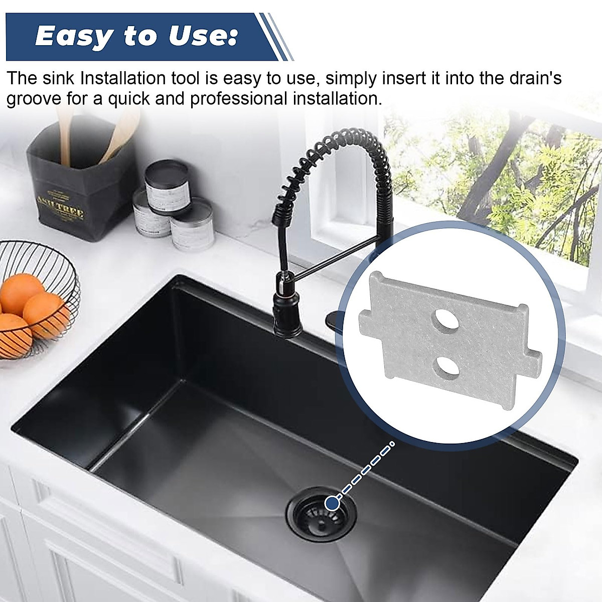 017670-45 Waste Drain Installation Tool Fit For Commercial Sink Drains/Service Plumbing, used to Wastewater Drain Installation/Removal Tool Bathtub Shower Drains Accessories Replacement Parts (2 Pack)