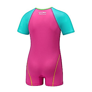 Speedo Unisex-Child UV Thermal Swimsuit Begin to Swim UPF 50 , Berry, 4T (Toddler)
