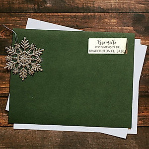 LINMAGCO Personalized Return Address Labels Clear 500 Pcs Mail Labels for Envelopes Weddings Self Adhesive Rectangle Elegant Name Stickers…