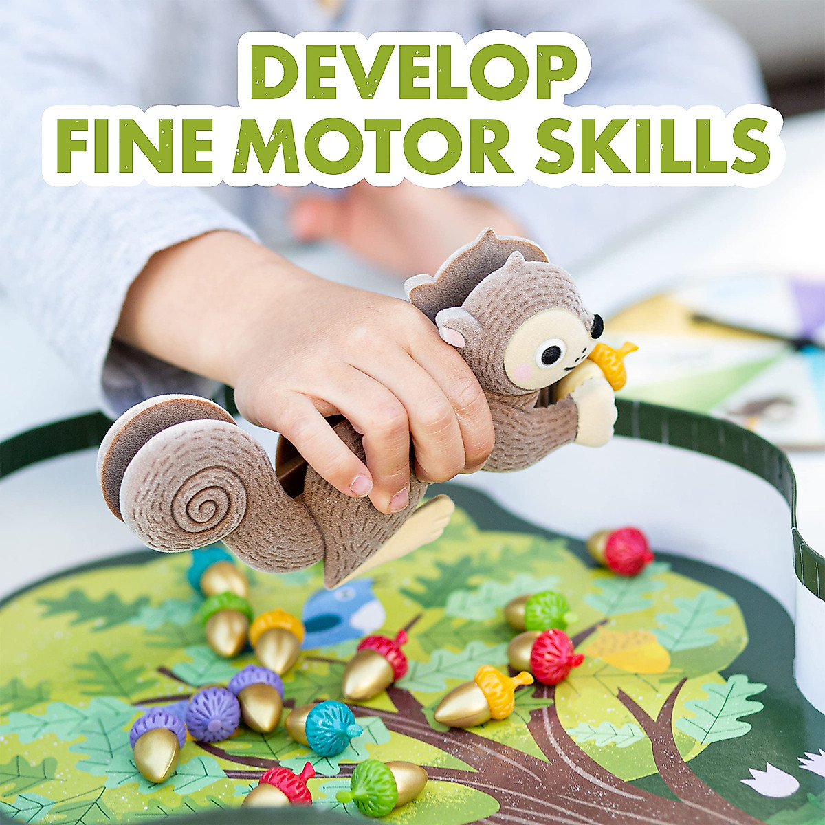 Educational Insights Special Edition The Sneaky, Snacky Squirrel Game, Preschool & Toddler Board Game for Kids 3-5 Years, Color Matching, Fine Motor Skills