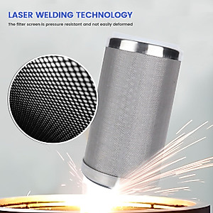 Amwater Stainless Steel Re-Cleanable Wire Mesh Filter Cartridge 5 "Length,2.5 "OD(10 Micron)