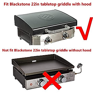 Heavy Duty Grill Cover for Blackstone 22inch Tabletop Griddle with Hood,600D Heavy Duty Cover - Heighten