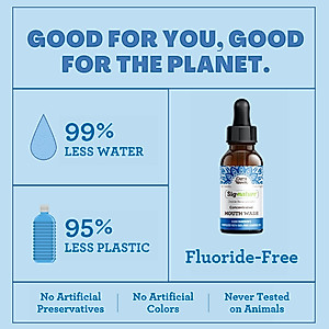 GuruNanda Concentrated Mouthwash, Helps with Bad Breath, Promotes Teeth Whitening, Made with 100% Natural Essential Oils, 1 Bottle Equals 300 Rinse, Fluoride-Free - Mint Flavored (2 oz)