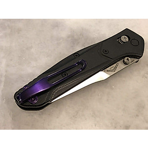 Purple Titanium Deep Carry Pocket Clip For Benchmade Osborne 940 943 Knife