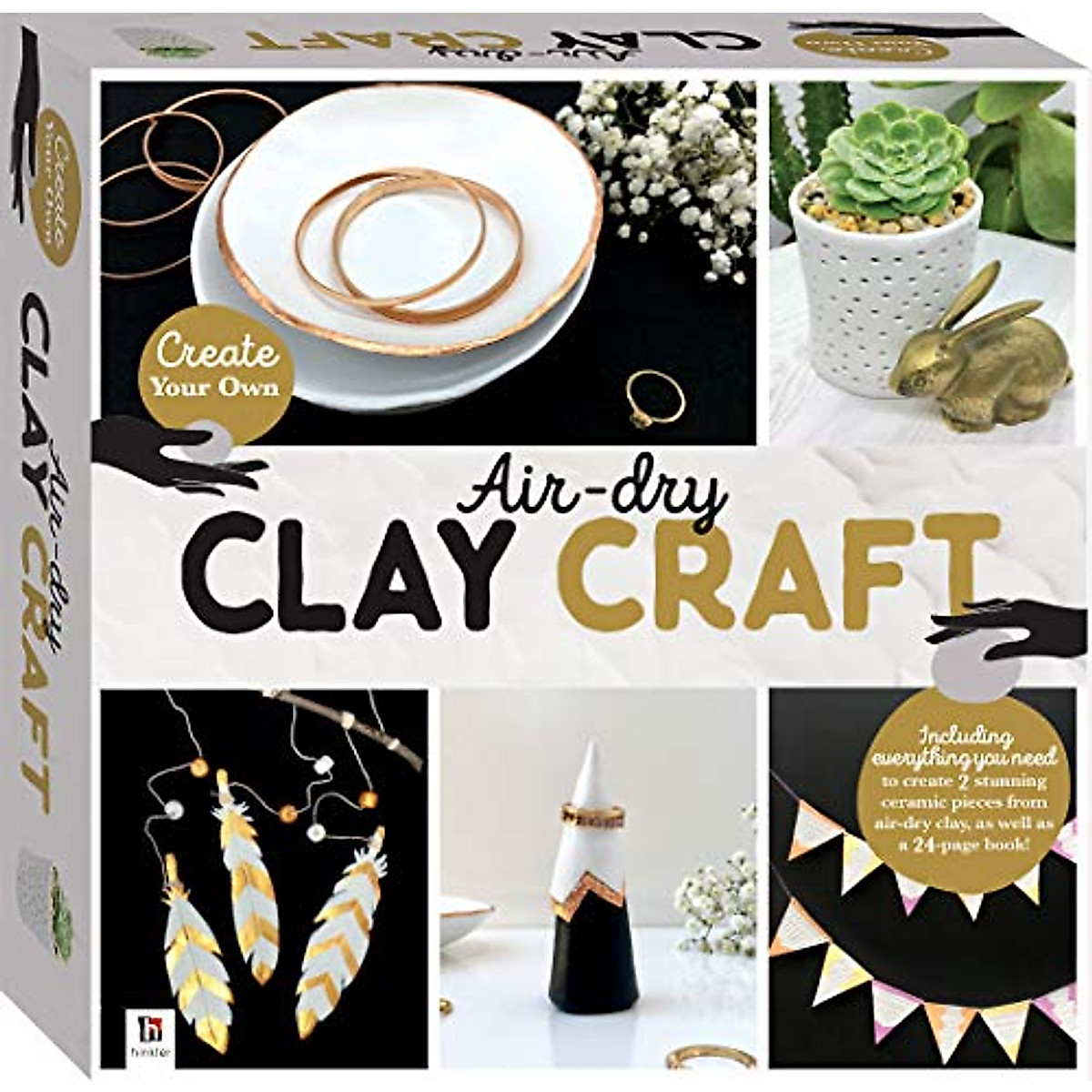 Air-Dry Clay Craft Box Set-This Complete Starter Kit includes all you need to create Stunning Ceramic Pieces