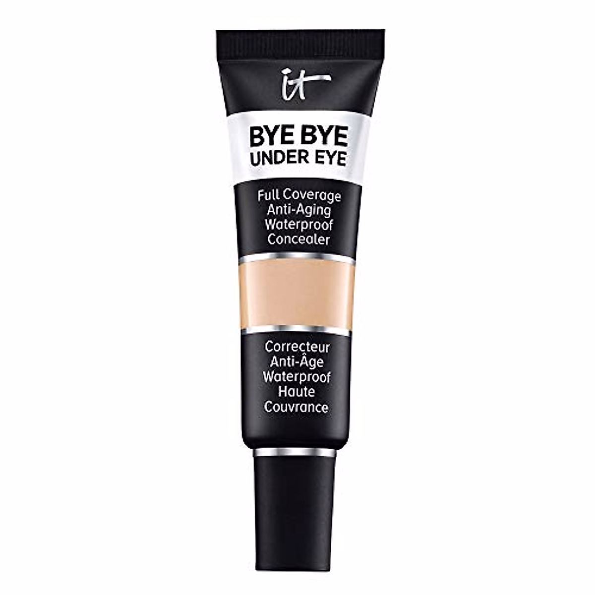 IT Cosmetics Bye Bye Under Eye Full Coverage Concealer - for Dark Circles, Fine Lines, Redness & Discoloration - Waterproof - Anti-Aging - Natural Finish – 20.0 Medium (N), 0.4 fl oz