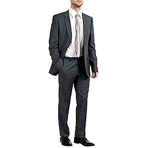 Hugo Boss "C-Huge1/C-Genius Men's Wool Two Button Suit US 40L IT 50L Gray