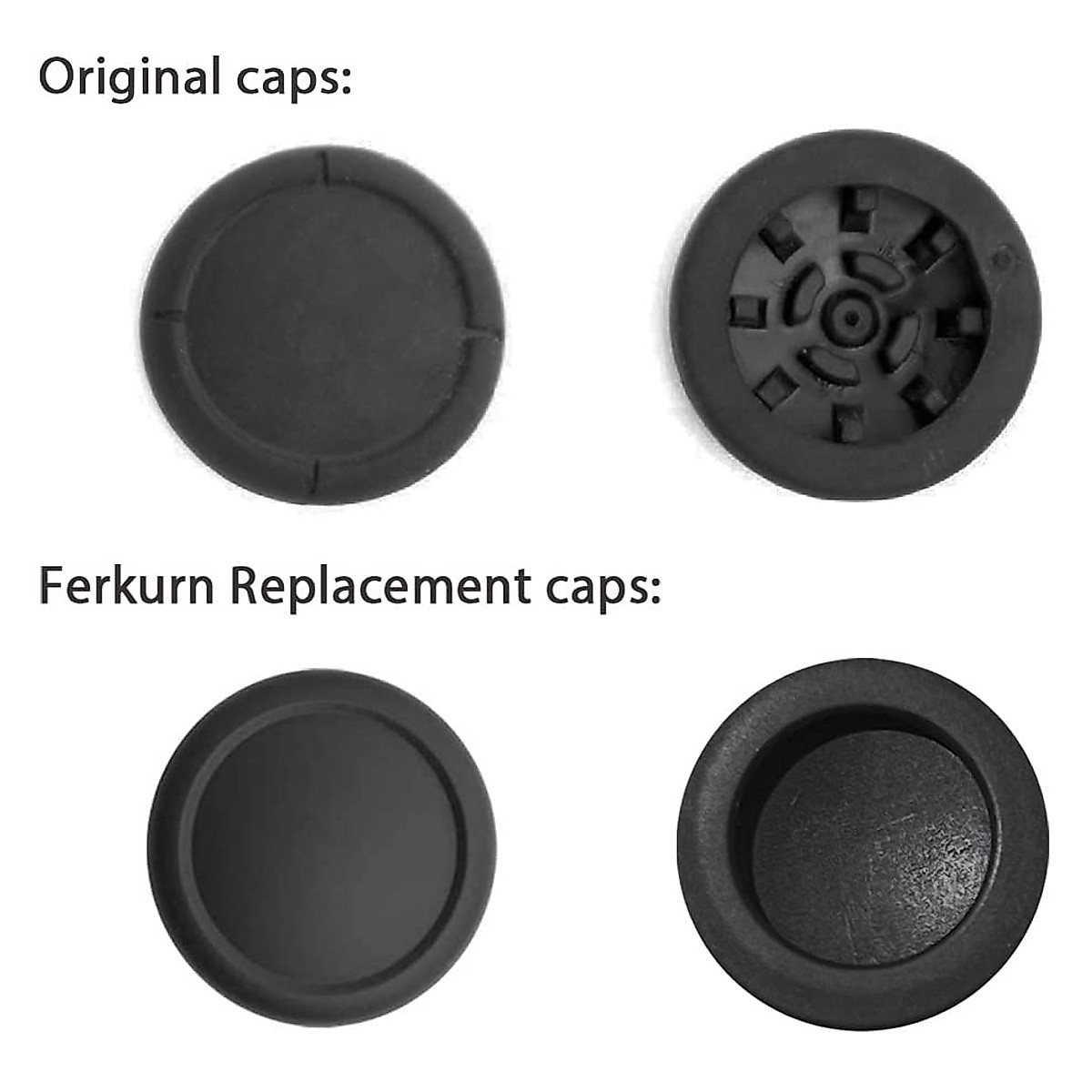Ferkurn Joystick Replacement Cap Thumb Grip Compatible with Switch Joy-con Switch OLED& Switch Lite, Joycon Grip Button Stick Cover Controller 3D Analog Skin Replacement Part Repair Kit Accessories