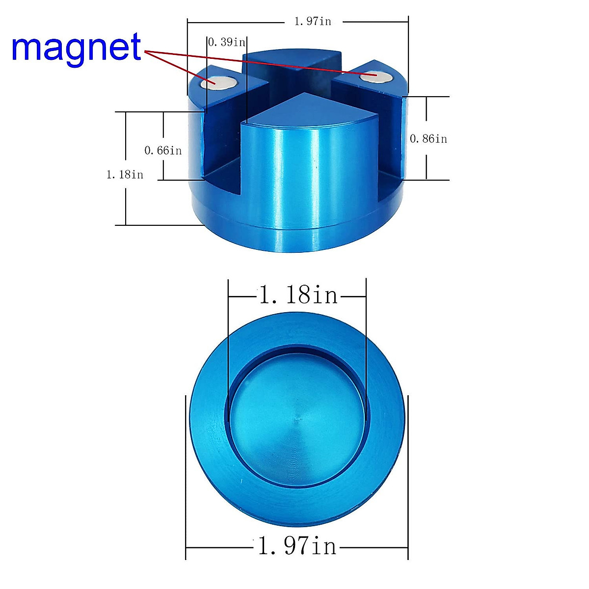 XJDAMZ Jack Pad Slotted - Universal Magnetic, Frame Rail Protector Protector Puck/Pad-50mm in Diameter Green 1Pcs
