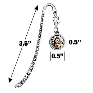 Spirit of the Wolf Native American Metal Bookmark Page Marker with Charm
