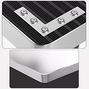 Generic Push Truck Silent Folding Steel Plate Cart Wear-Resistant and Thickened Flatbed Trolley for Warehouse Construction Site,Hold Up to 200 Lbs