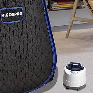 HIGOSPRO 2.6 L Sauna Steamer, Portable Sauna Generator for Sauna, Home SPA Fumigation Steam Machine with Touch Button, Timer Display and Remote Control