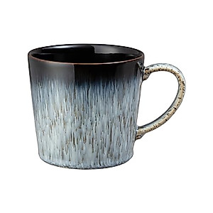 Denby Halo Heritage Mug Set of 2, Black, Grey, 199048280, 390 milliliters