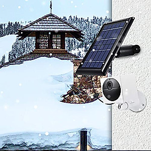 Wasserstein Solar Panel Compatible with Wyze Cam Outdoor - Power Your Surveillance Camera continuously with 2W 5V Charging (2-Pack, Black) (Wyze Cam Outdoor NOT Included) (Renewed)