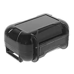 FEDAI Earphone Case, ABS Resin Hard Storage Box Multifunction Protective Case for Earphone, Earbud, in-Ear Monitor Eartip(Black)