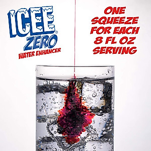 ICEE Zero Calorie Cherry Liquid Water Enhancer Drink Mix, Natural Flavor Drops, Sugar Free, 1.62 Fl Oz Concentrate (48 ml) - 4 Pack