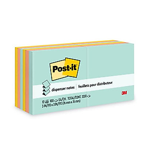 3M Commercial Office Supply Div. - Post-it Notes, Pop Up, 3"x3", 12/PK, Assorted Pastels