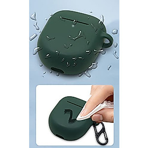 for Bose QuietComfort Earbuds II Silicone Case Anti-Fall Anti-Scratch Shockproof Protective Cover with Keychain (Yellow)