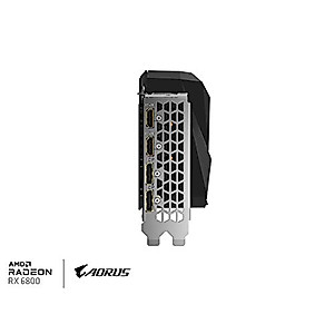 Gigabyte AORUS Radeon RX 6800 Master 16G Graphics Card, MAX-Covered Cooling, 16GB 256-bit GDDR6, GV-R68AORUS M-16GD Video Card