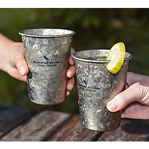 iBasingo 350ml/12oz Titanium Beer Cup Single Layer Mug Coffee Tea Cola Cup Outdoor Camping Travel Lightweight Water Cup Picnic Garden Party Cup Festival Gift Ti3087D