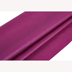 KASEELA Faux Leather Sheets, Lychee Texture Surface Vinyl Large Size 54'' X 36'' inch 1Yd Synthetic Fabric for Upholstery Crafts, DIY Sewings, Handbag, Furniture Repair Work (Purple, Cut by The Yard)