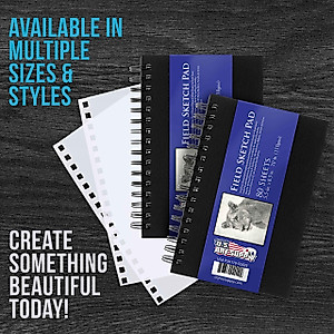 U.S. Art Supply 5.5" x 8.5" Premium Hardbound Sketch Book, Pack of 2, 80 Sheets Each, 70 lb (110gsm) - Hardcover Spiral Bound Artist Field Sketch Pad, Acid-Free Drawing Paper - Kids, Adults, Students