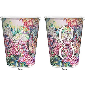 RNK Shops Watercolor Floral Waste Basket - Double Sided (White)