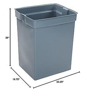 Rubbermaid Commercial Glutton Recycle Bin Liner, 42 Gallon, Gray, FG256K00GRAY