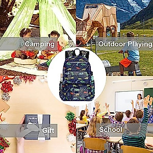 CAMTOP Mesh Backpack Kids Boys Girls Bookbag See Through Preschool Kindergarten Backpacks Casual Daypack for School Beach Travel Swim(Age 3-8 Years,Dinosaur)