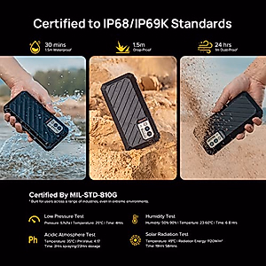 Ulefone Rugged Smartphones, Power Armor X11 Pro 8150mAh Battery, 8GB+64GB Android 12 Octa-core Rugged Phone, 16MP Rear Camera 5.45-inch Screen, Dual SIM 4G, IP68 Waterproof Unlocked Cell Phone