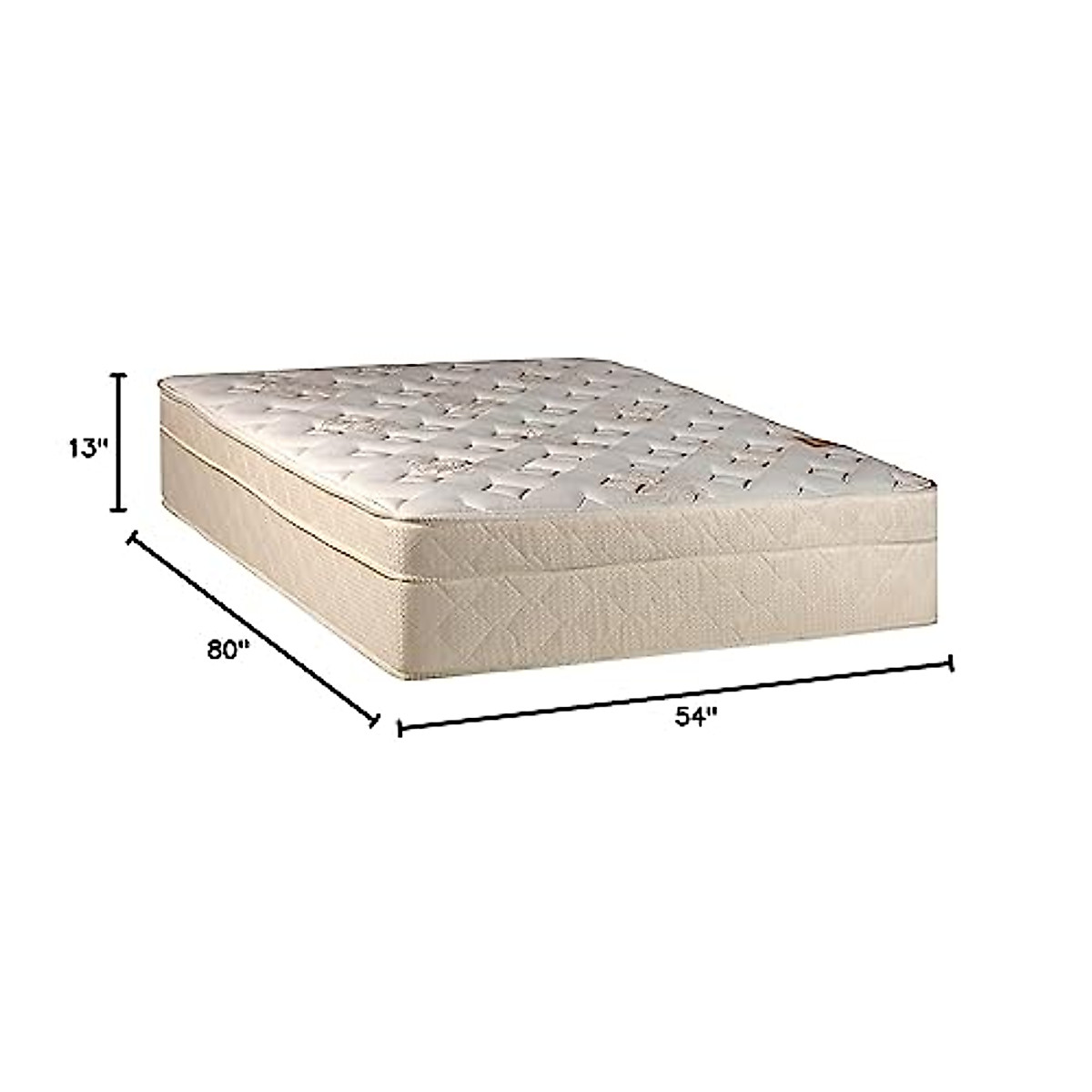 Spring Solution 13-Inch Extra Firm Foam Encased Eurotop Hybrid Mattress, Full XL, Black