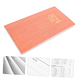 STOBOK 4pcs Gallery Leather Weekly Planner 2024 Planner Notebook Daily Work Planner Digital Calendar Planner Daily Task Planner Note Pads Notebooks Office Single Pad Paper Pocket