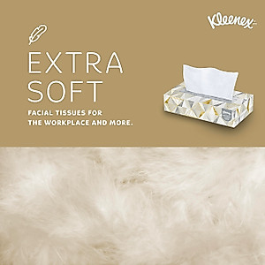 Kleenex Professional Facial Tissue for Business (03076), Flat Tissue Boxes, 12 Boxes / Convenience Case, 125 Tissues / Box, 1,500 Tissues / Case