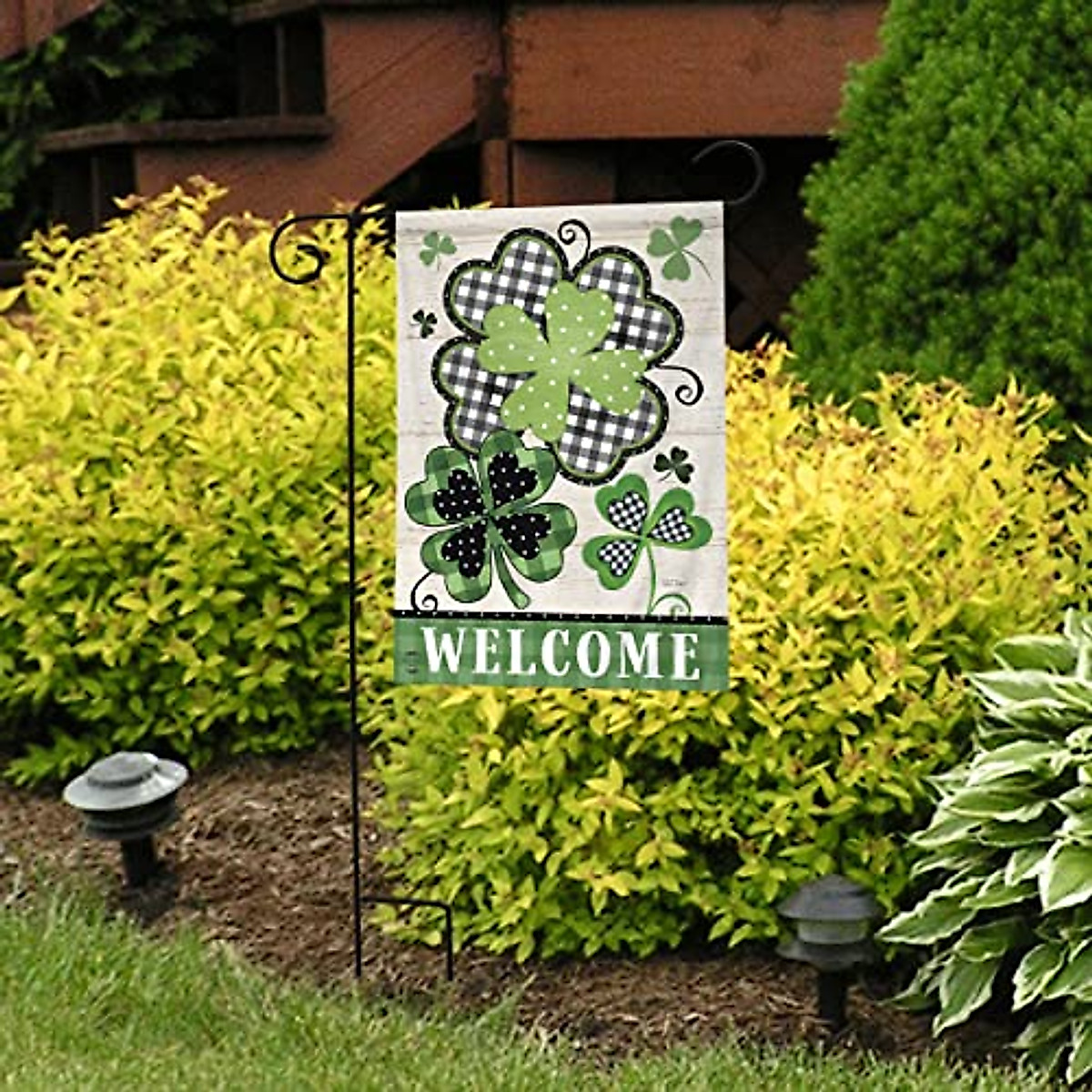 Briarwood Lane Patterned Shamrocks Welcome Garden Flag St. Patrick's Day 12.5" x 18"