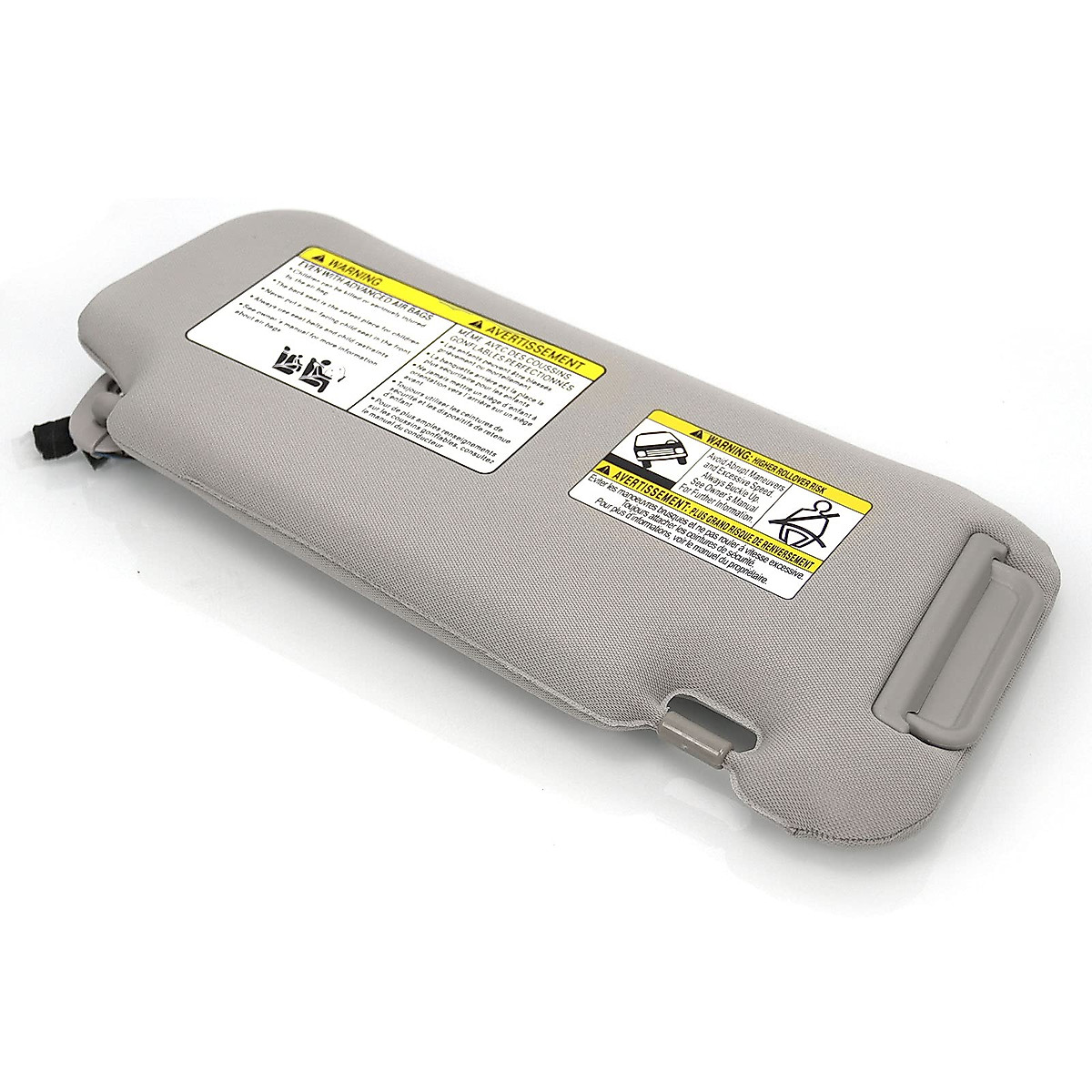 Nakuuly Left Driver Side Sun Visor with Light Compatible with 2009 2010 2011 2012 2013 2014 Nissan Murano Gray Sunvisor Replaces # 96401-1AA1B