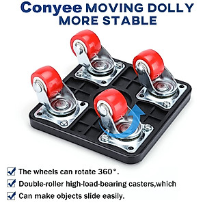 Furniture Dolly, Furniture Mover with 4 Wheels Heavy Duty Dolly Easy Furniture Lifter Mover Tool Set for Moving Heavy Furniture Sofa Cabinet Refrigerator，800 Lbs Capacity