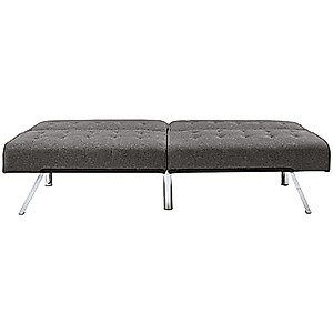 Signature Design by Ashley Sivley Modern Tufted Flip Flop Futon Sofa Bed, Dark Gray