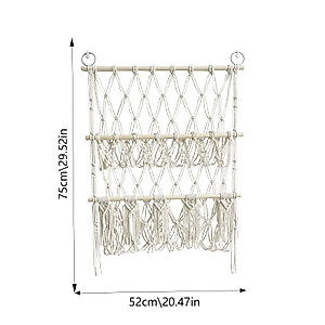 Sinolmaibe Stuffed Animal Hammock, Double Layer Woven Toy Net With Tassels, Net Bag Storage Rack Bookshelf Hammocks Home Decor Book Shelves, Stuffed Animal Toy Storage Holder