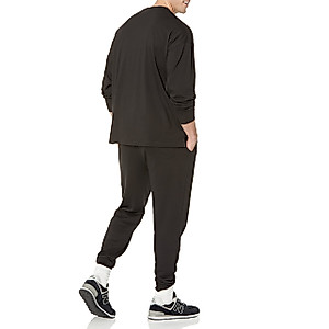 Amazon Essentials Men's Long-Sleeve T-Shirt Oversized-Fit Organic Cotton, Black, XX-Large